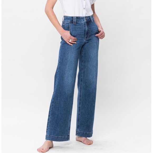 Judy Blue | Jeans | Judy Blue Plus Size High Waist Double Button Wide ...
